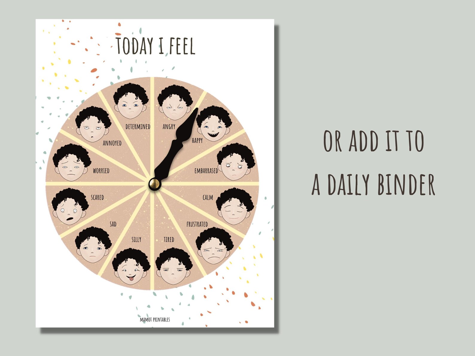 Printable Emotion Wheel for Emotional Regulation and Recognition ...