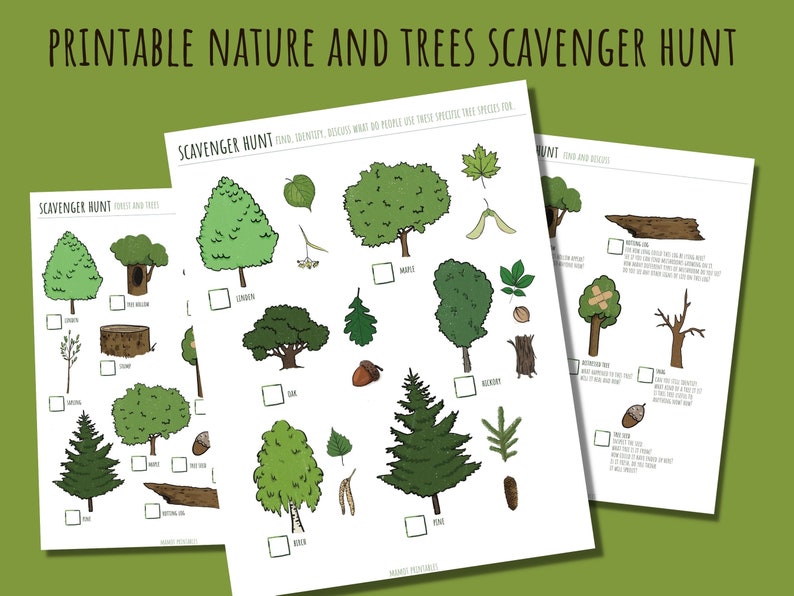 Printable Scavenger Hunt for Nature Walks Charlotte Mason Inspired ...