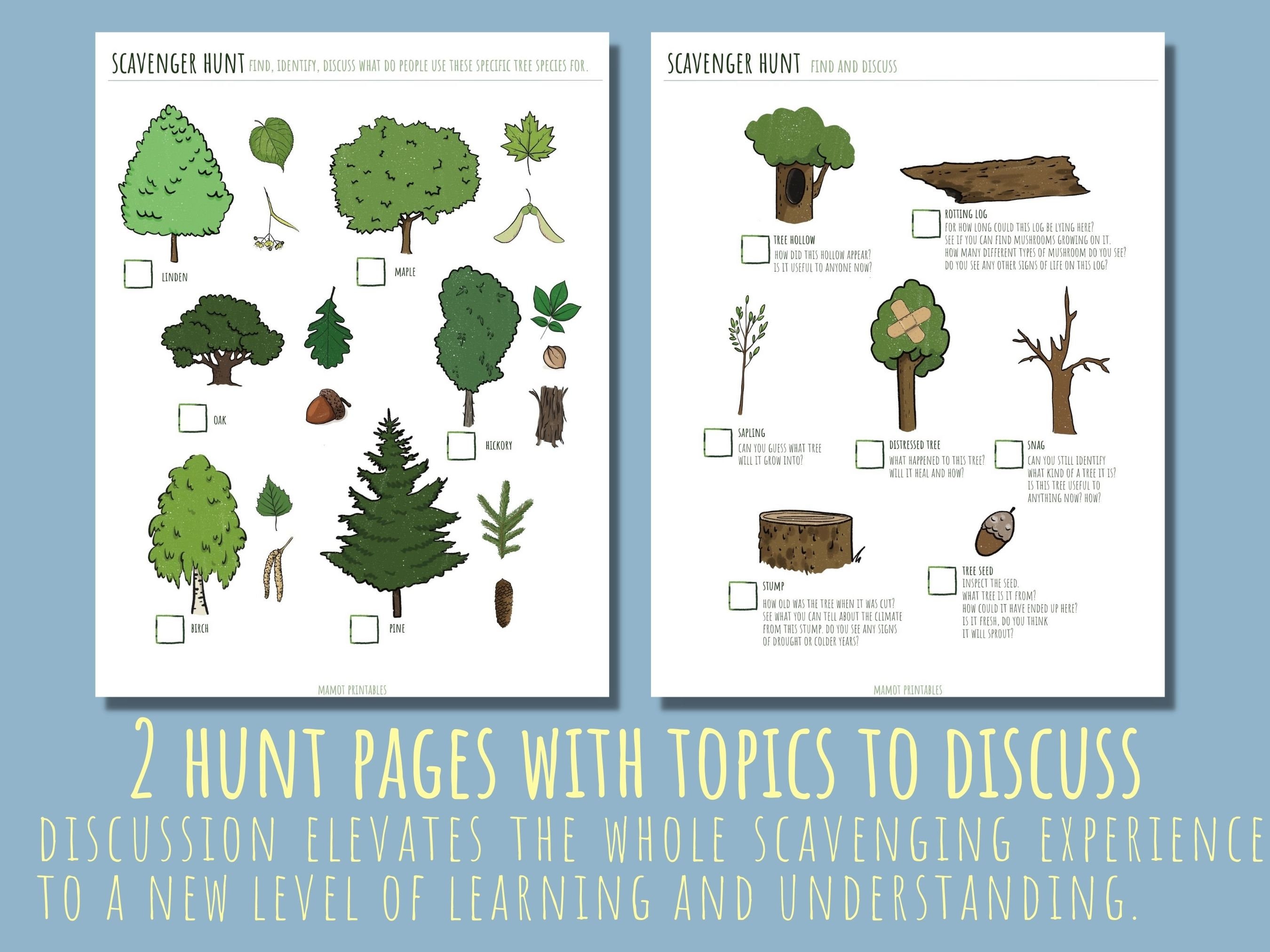 Printable Nature Scavenger Hunt Outdoor Play Homeschool Nature ...