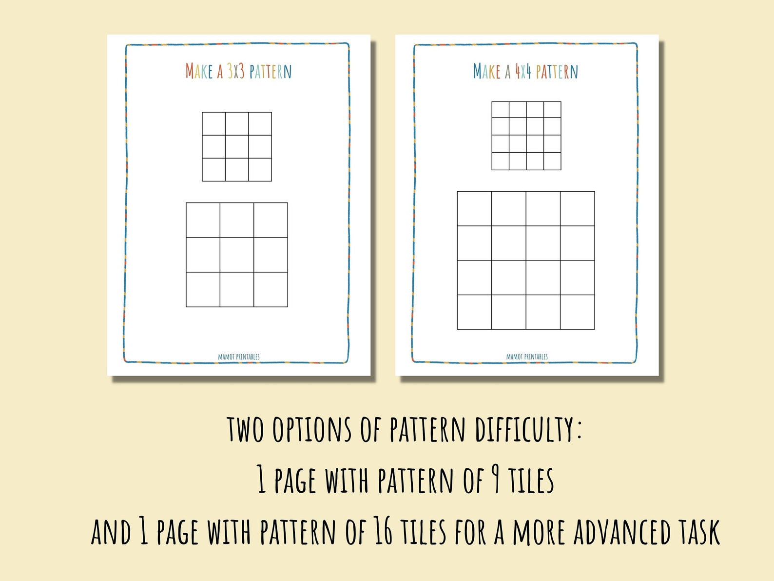 Printable Math Activity Pattern Recognition Kindergarten Math Learning ...