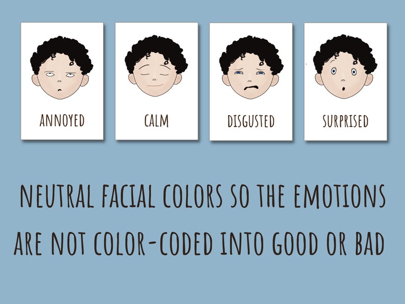 Printable Emotion Wheel and Feeling Flashcards Montessori Emotion ...