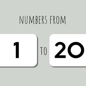Printable Minimalist Montessori Numbers Flashcards Bundle, 3 Part ...