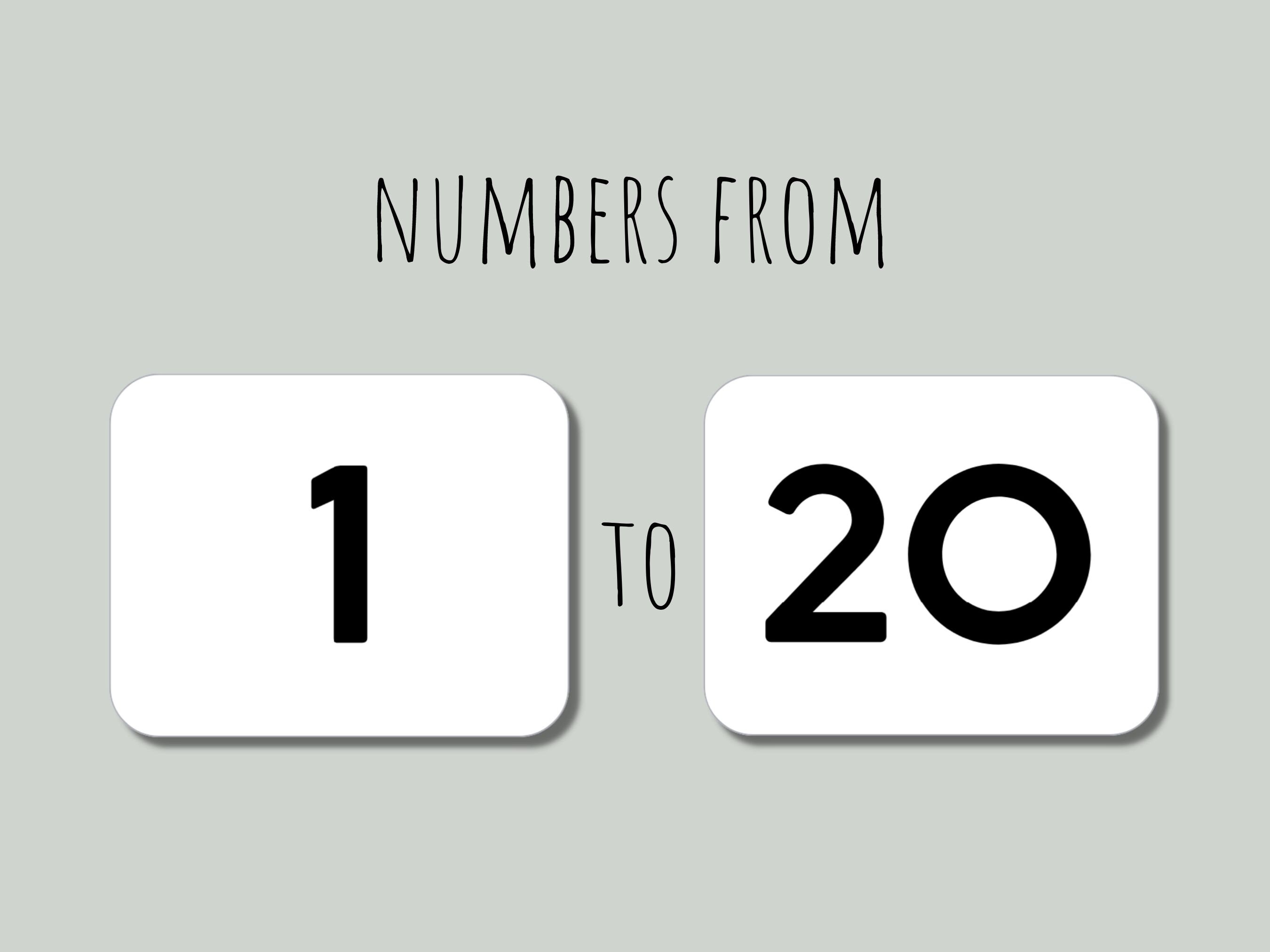 Printable Minimalist Montessori Numbers Flashcards Bundle, 3 Part ...