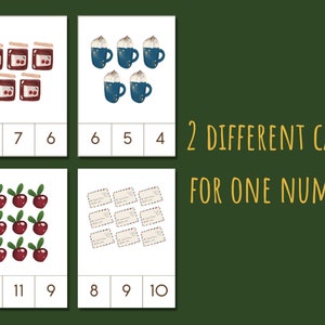 Printable Christmas Activity for Kids Count and Clip Cards, Number ...