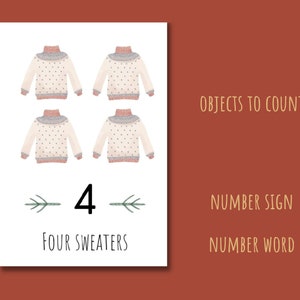 Printable Christmas Activity for Kids, Early Math Learning, Number ...