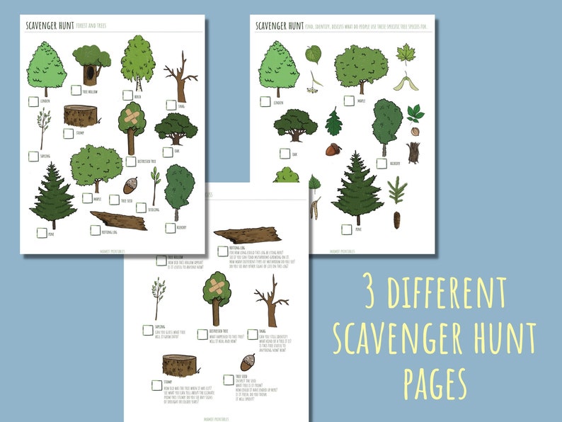 Printable Nature Scavenger Hunt Outdoor Play Homeschool Nature ...