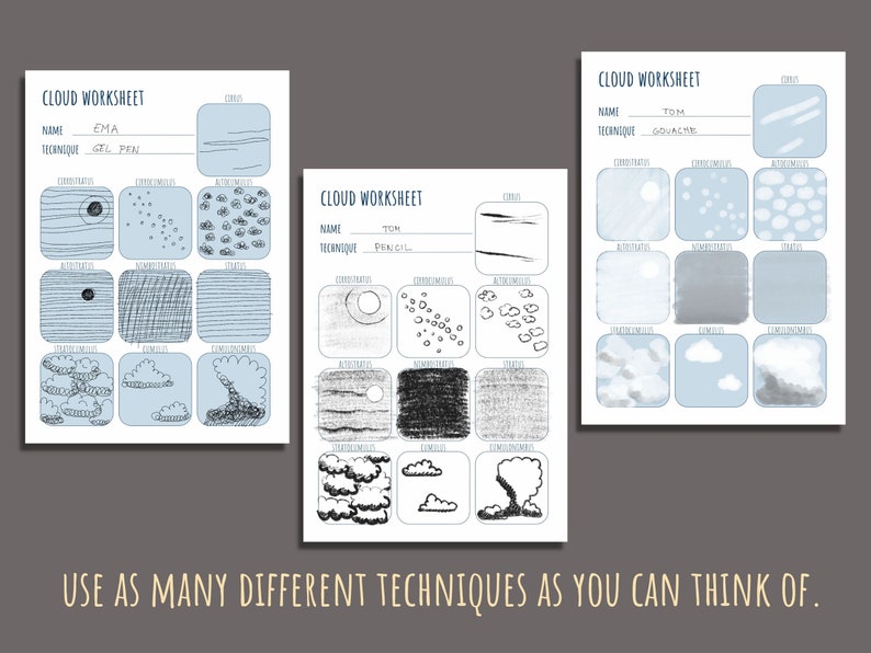 Cloud Study Homeschooling Curriculum Printable Cloud Unit - Etsy