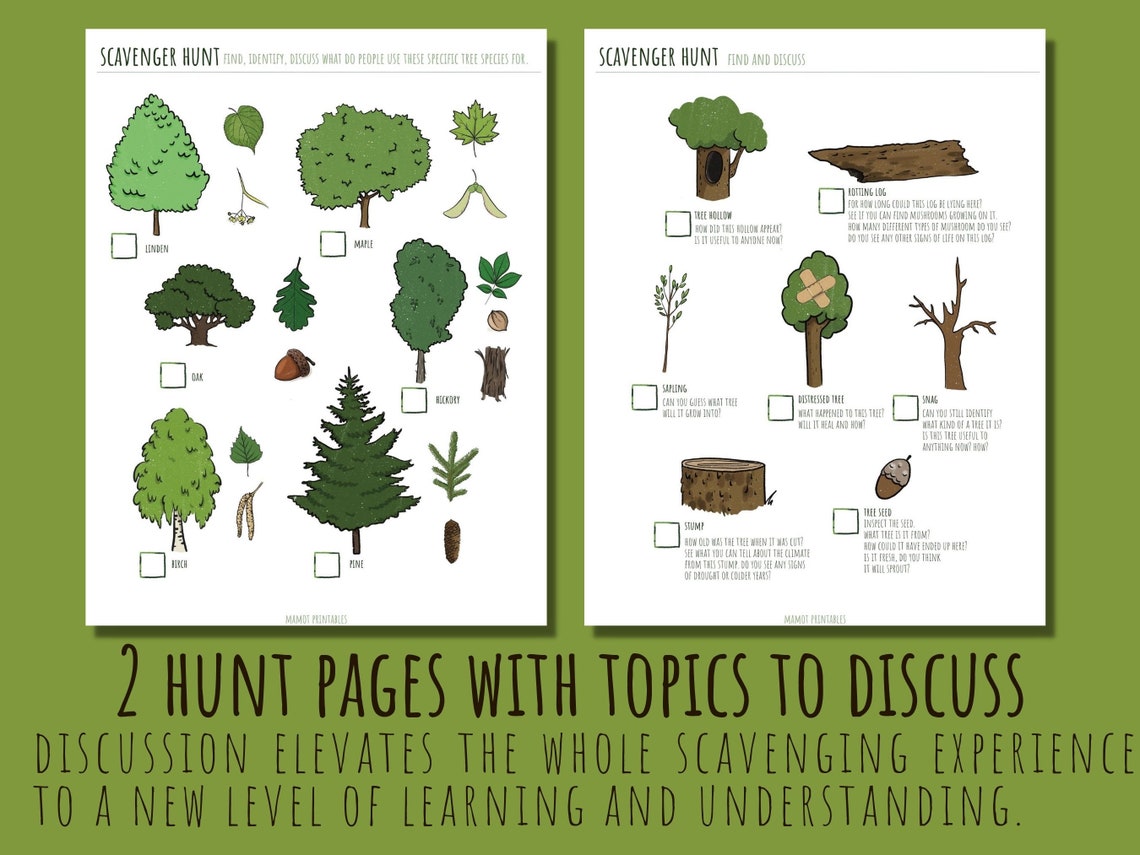 Printable Scavenger Hunt for Nature Walks Charlotte Mason Inspired ...