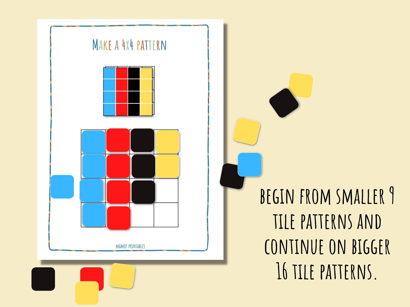 Printable Math Activity Pattern Recognition Kindergarten Math Learning ...