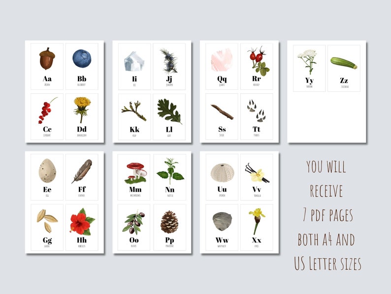 Printable Alphabet Flashcards for Toddler Learning to Read, Digital ...