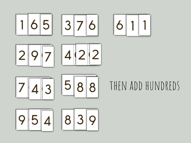 Tarjetas de valor posicional Montessori imprimibles, materiales de ...