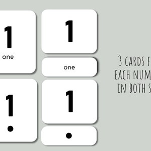 Printable Minimalist Montessori Numbers Flashcards Bundle, 3 Part ...