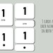 Printable Minimalist Montessori Numbers Flashcards Bundle, 3 Part ...