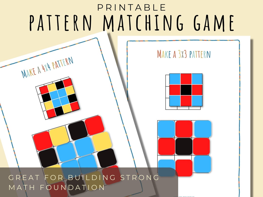 Printable Math Activity Pattern Recognition Kindergarten Math Learning ...