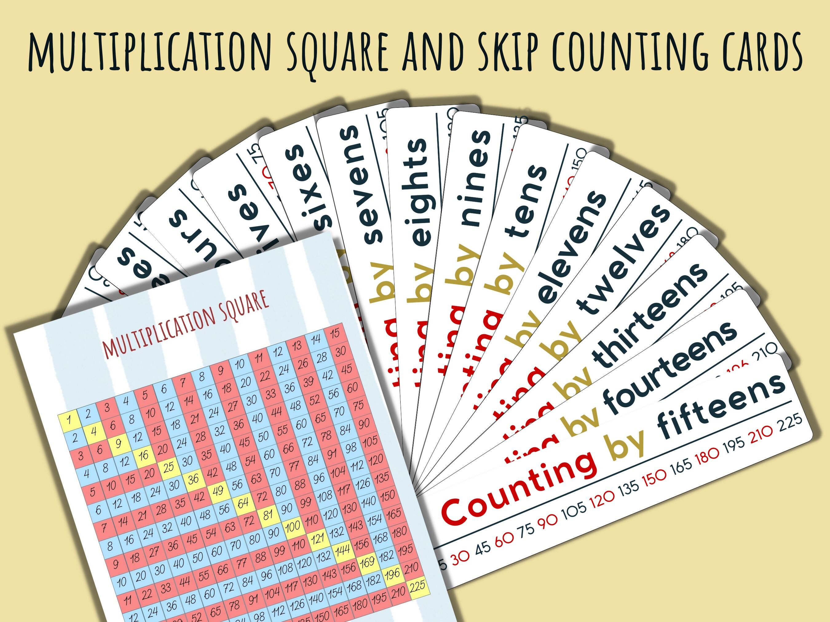 Skip Counting Cards Printable Kindergarten Math Practice Math - Etsy