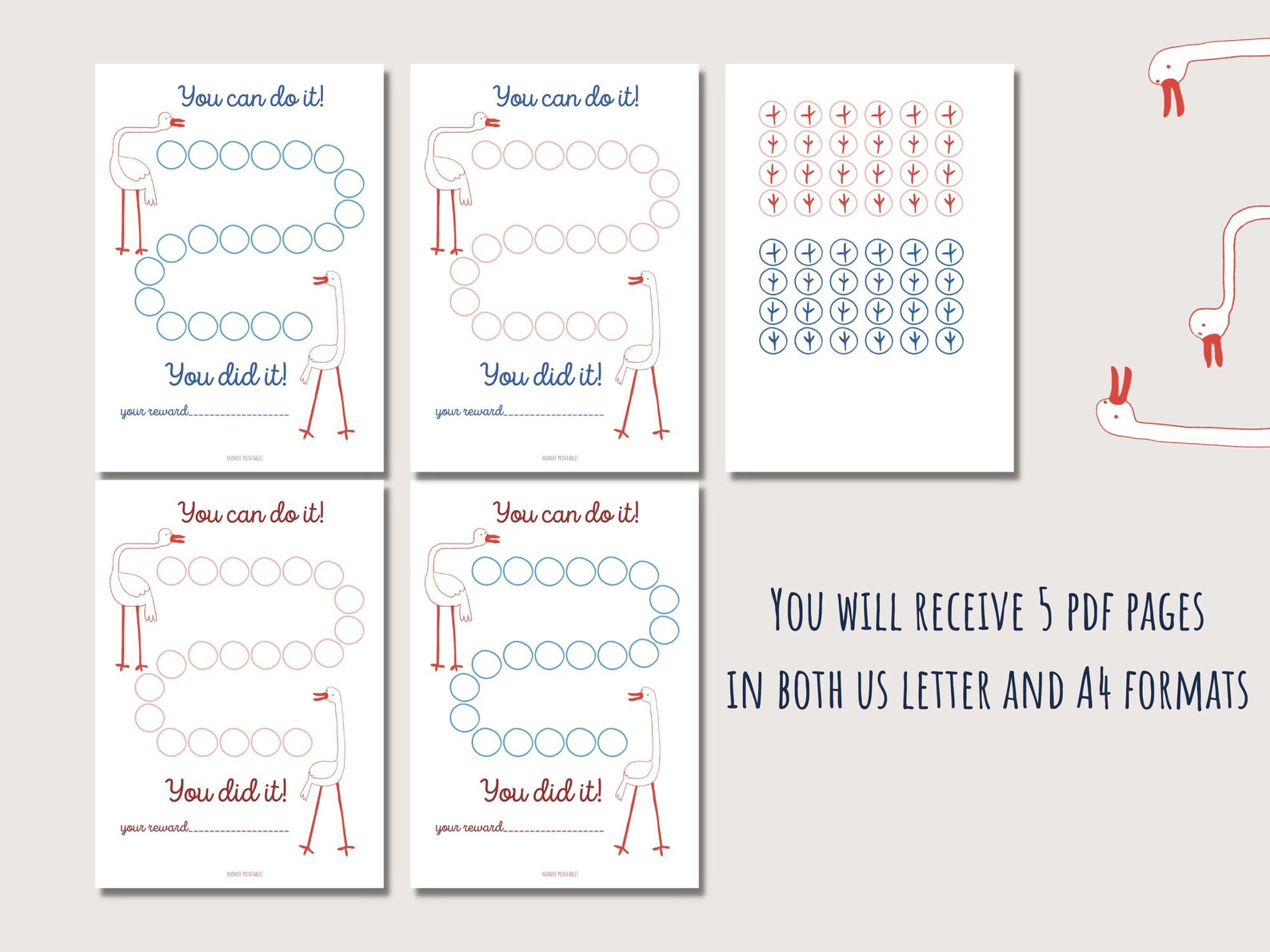 Printable Reward Chart for Kids, Toddler Behavior Chart for ...