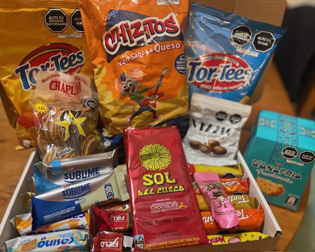 Peruvian Candy Box With Assortments Chocolates, Cookies & Candies ...