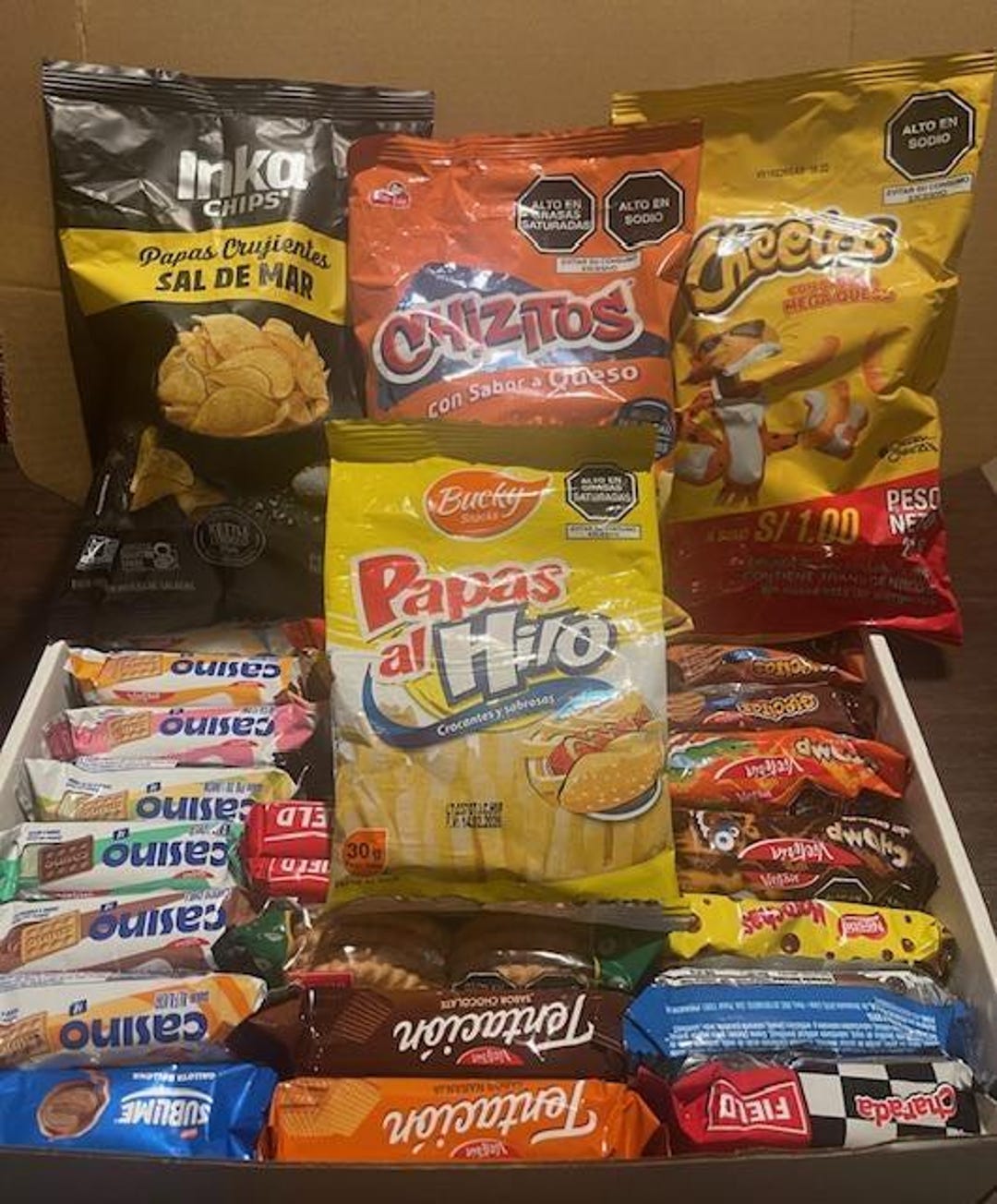 Peruvian Candy Box With Assortments Chocolates, Cookies & Candies ...