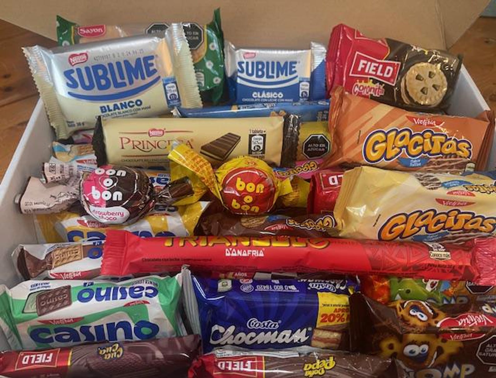 Peruvian Candy Box With Assortments Chocolates, Cookies & Candies ...