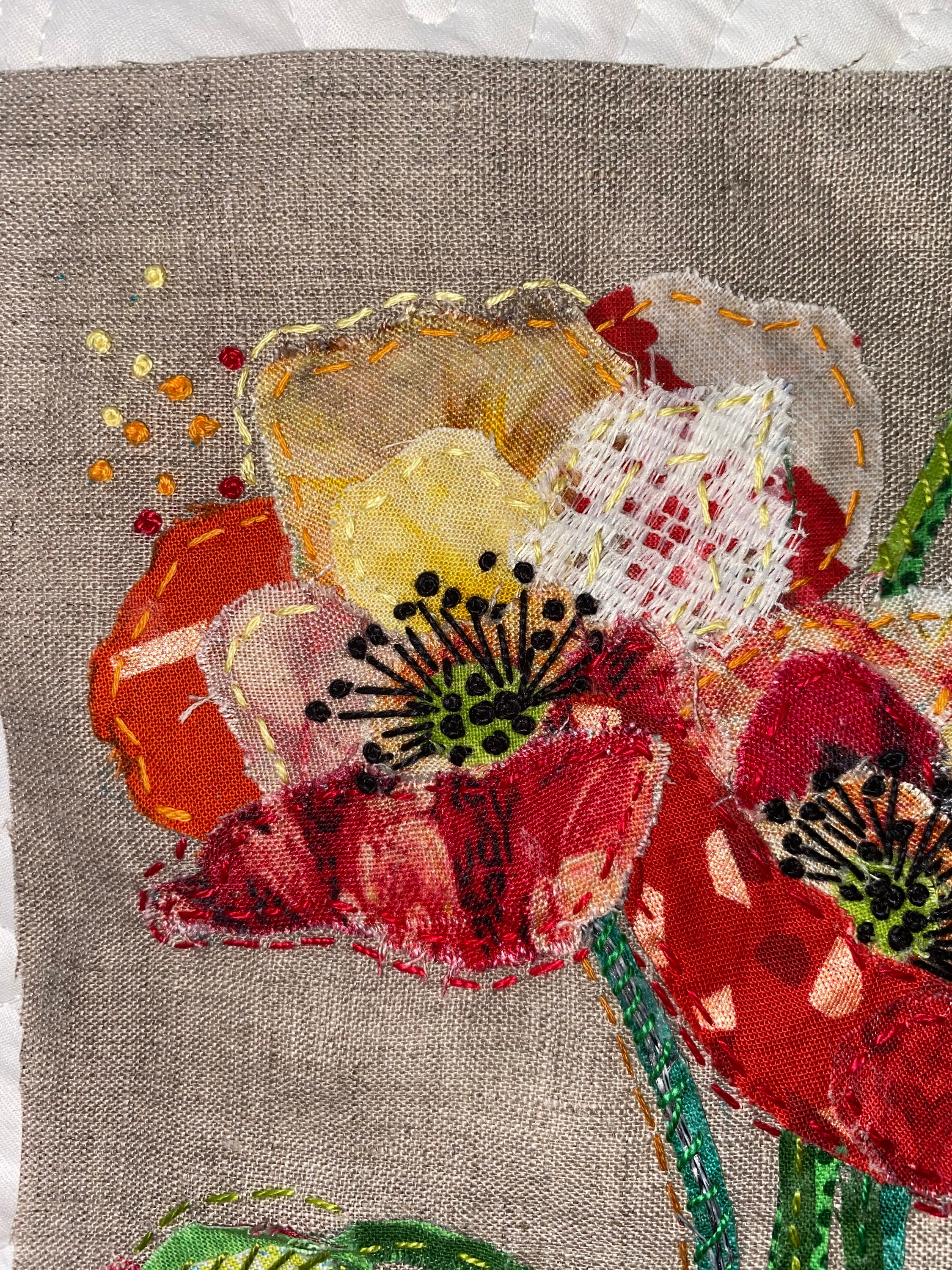 Slow Stitching Kit - Poppies - Etsy