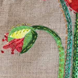 Slow Stitching Kit - Poppies - Etsy