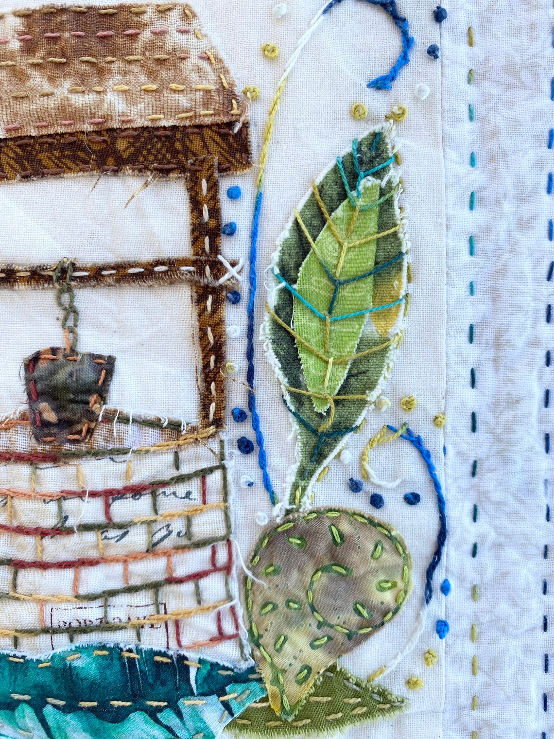 The Well. Panel 16. Raw Edge Slow Stitching Appliqué Digital Pattern ...