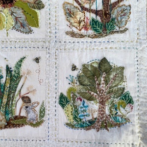 Leaf Tree With Foliage. Panel 10. Raw Edge Slow Stitching Digital ...