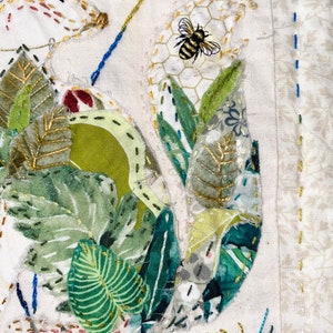 Fox. Panel 18. Raw Edge Slow Stitching Application Digital Pattern. - Etsy