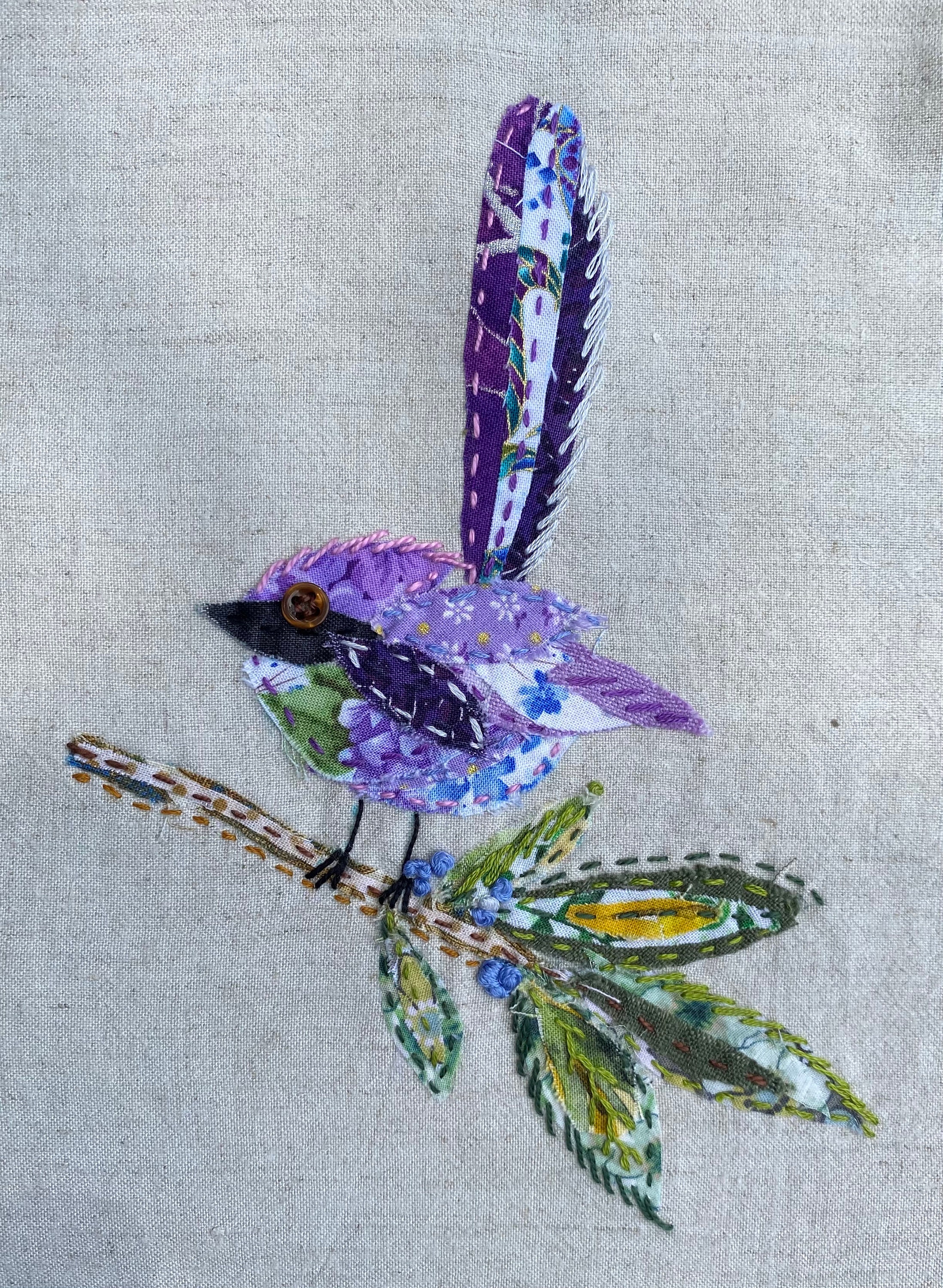 Slow Stitching Kit - the Bird 1 - Etsy