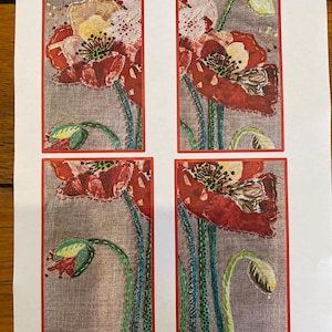 Slow Stitching Kit - Poppies - Etsy