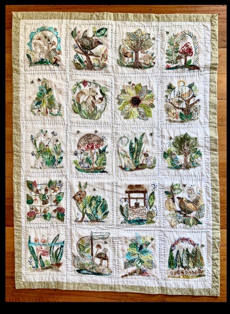 Fox. Panel 18. Raw Edge Slow Stitching Application Digital Pattern. - Etsy