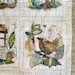 Bird With Rose. Panel 12. Raw Edge Slow Stitching Digital Pattern ...