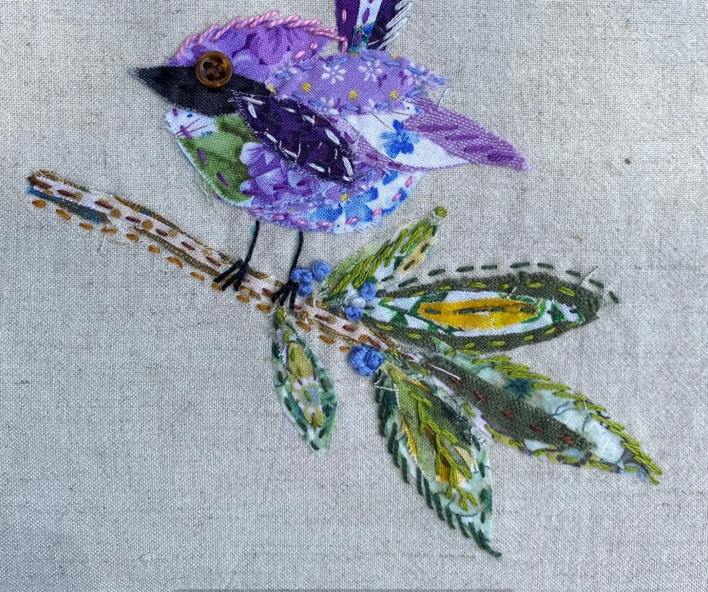 Slow Stitching Kit - the Bird 1 - Etsy