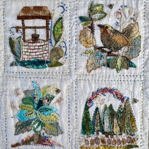 The Pines. Panel 6. Raw Edge Slow Stitching Digital Pattern. - Etsy