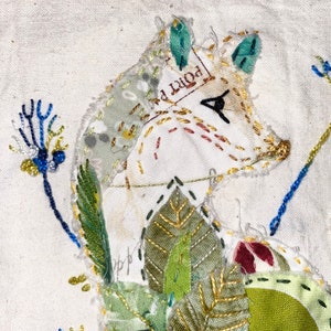 Fox. Panel 18. Raw Edge Slow Stitching Application Digital Pattern. - Etsy