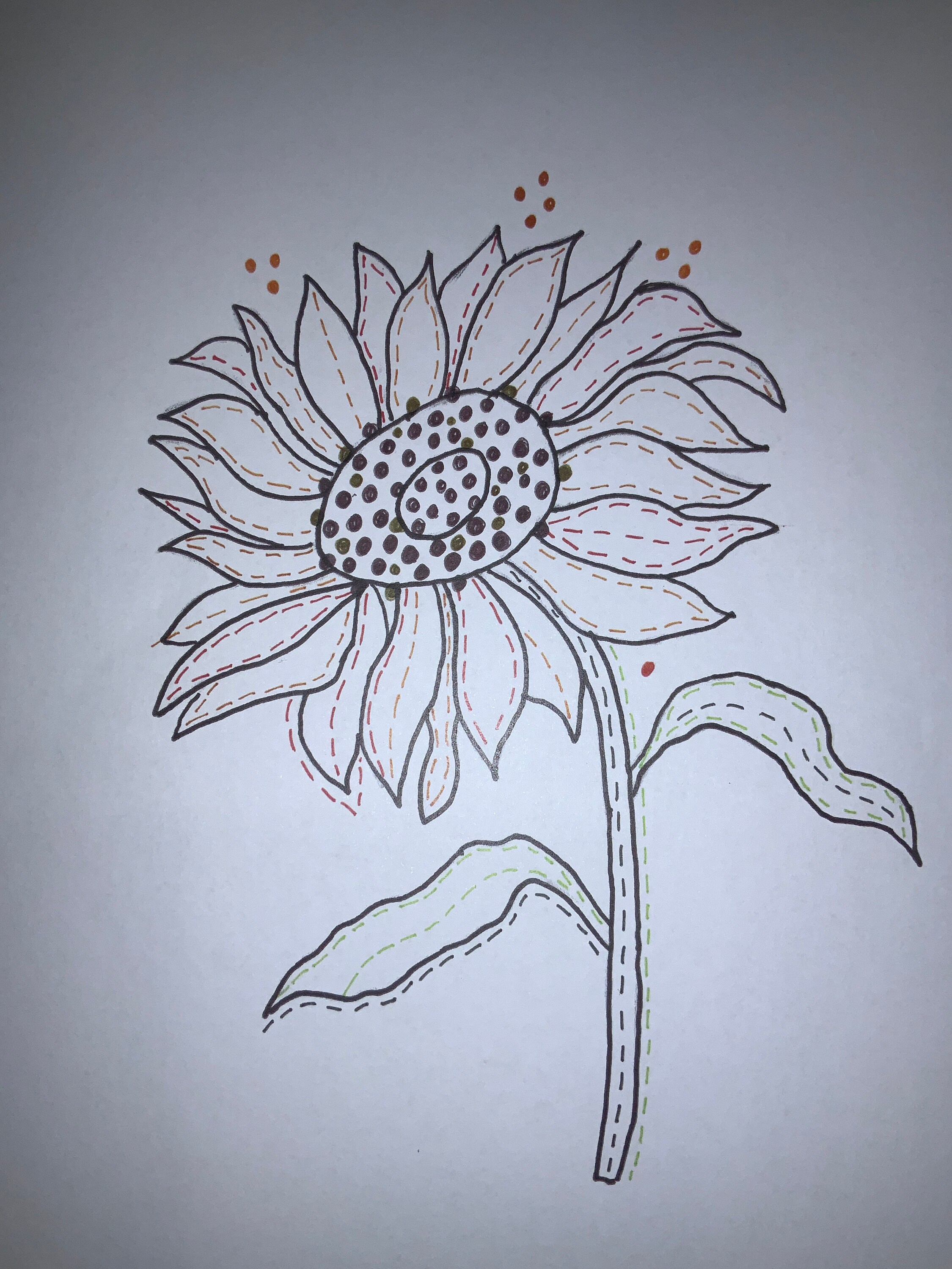 Slow Stitching Kit - the Sunflower - Etsy