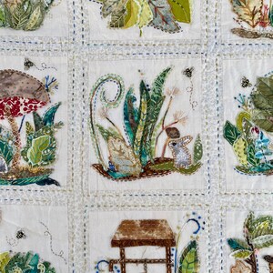 Long Grass. Panel 5. Raw Edge Slow Stitching Digital Pattern. - Etsy