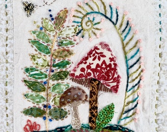 Fox. Panel 18. Raw Edge Slow Stitching Application Digital Pattern. - Etsy