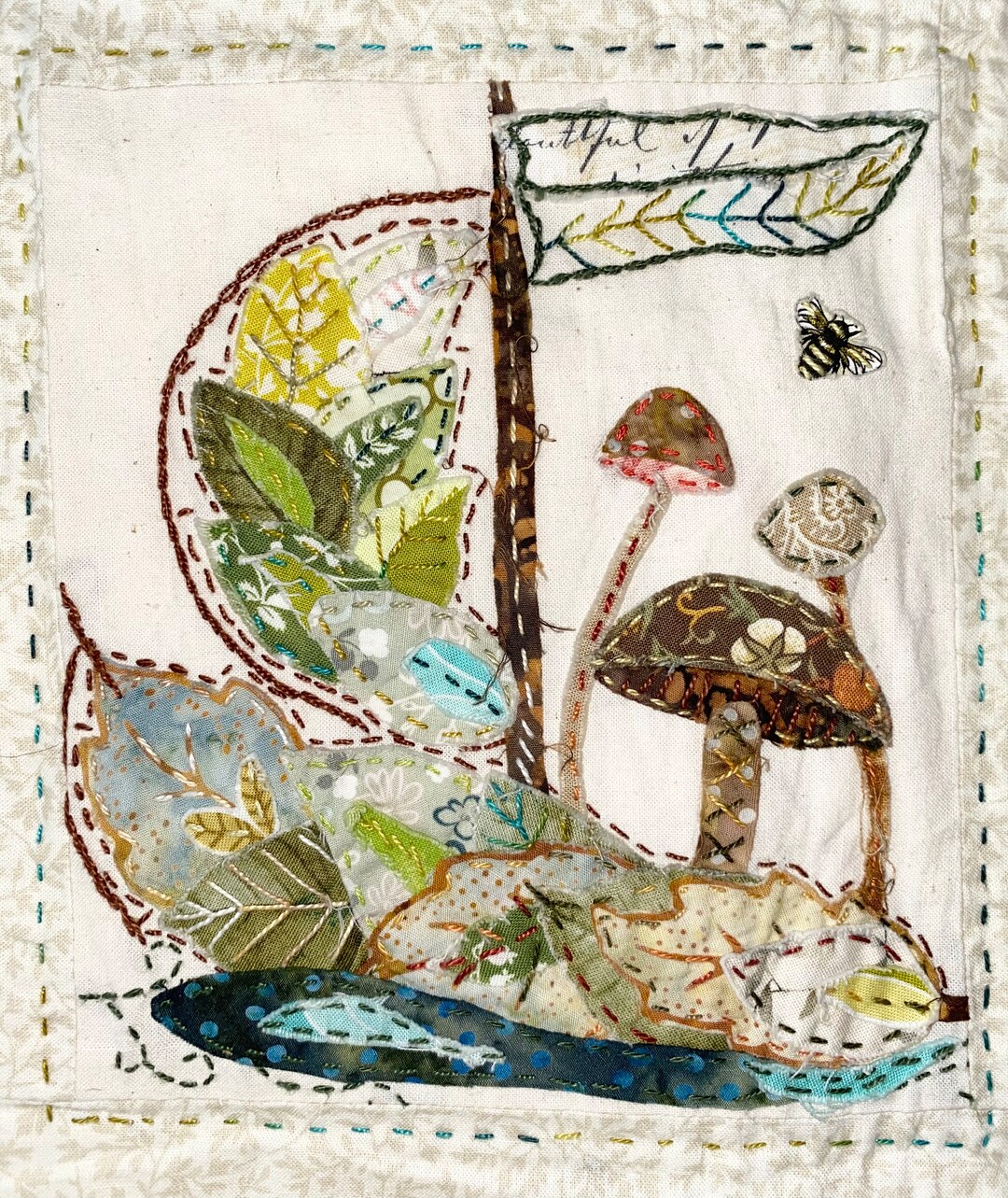 The Boat. Panel 15. Raw Edge Slow Stitching Appliqué Digital Pattern ...