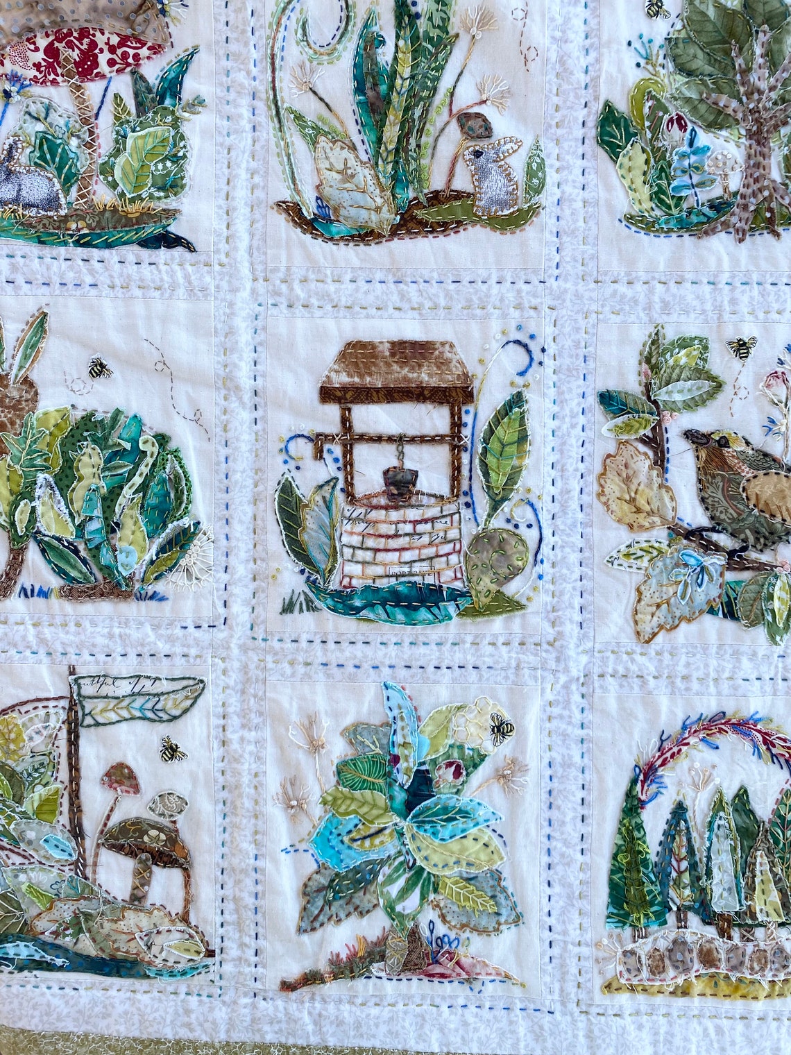 The Well. Panel 16. Raw Edge Slow Stitching Appliqué Digital Pattern ...