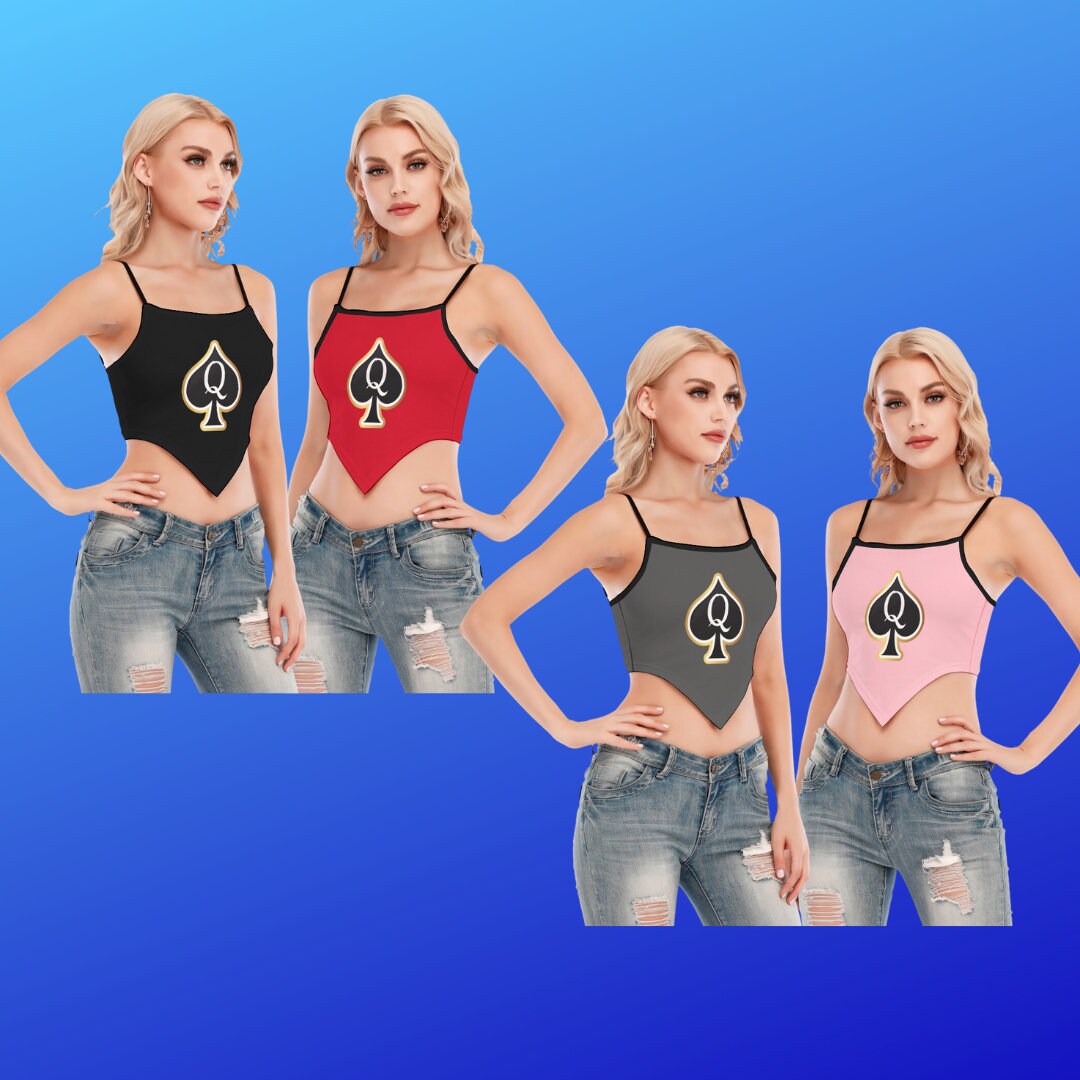 Queen Of Spades Womens Cami Tube Top Qos Tank Top Swinger Shirt