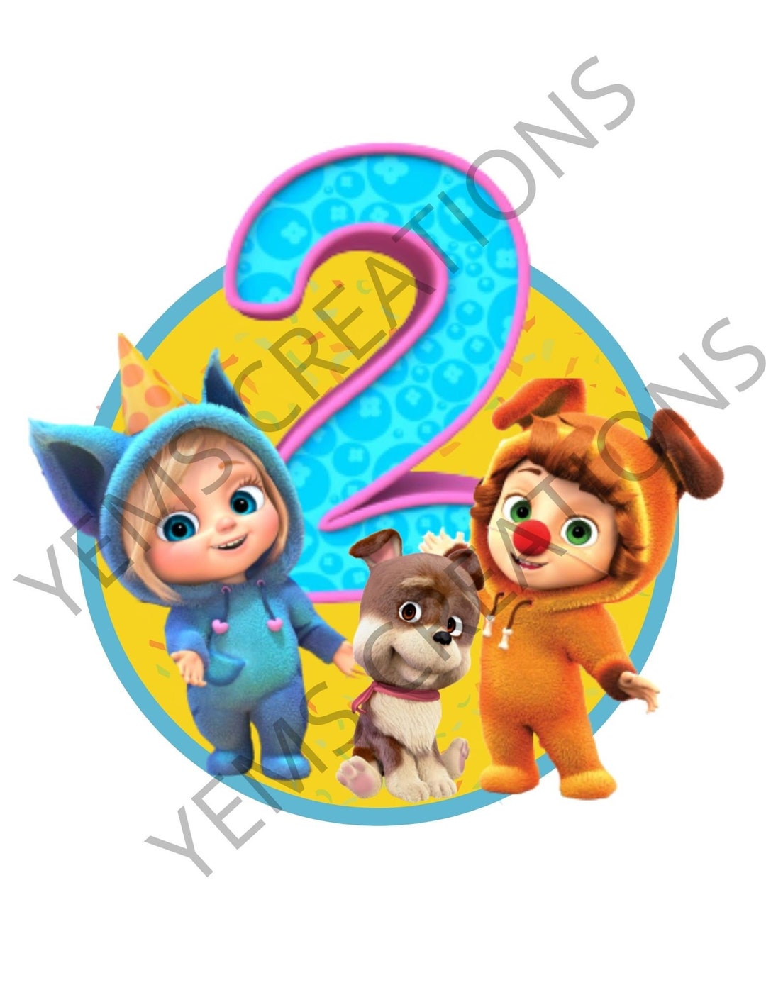 Digital Dave and Ava Second Birthday PNG/PDF Design for T-shirts, Cake ...