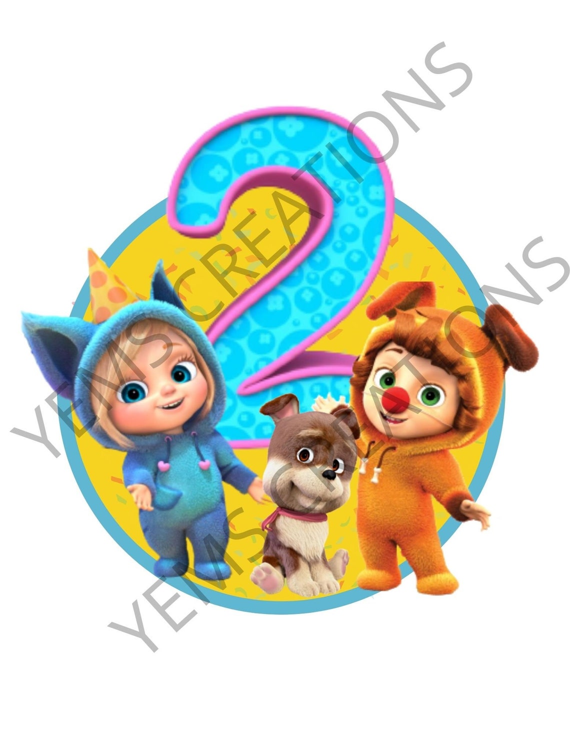 Digital Dave and Ava Second Birthday PNG/PDF Design for T-shirts, Cake ...
