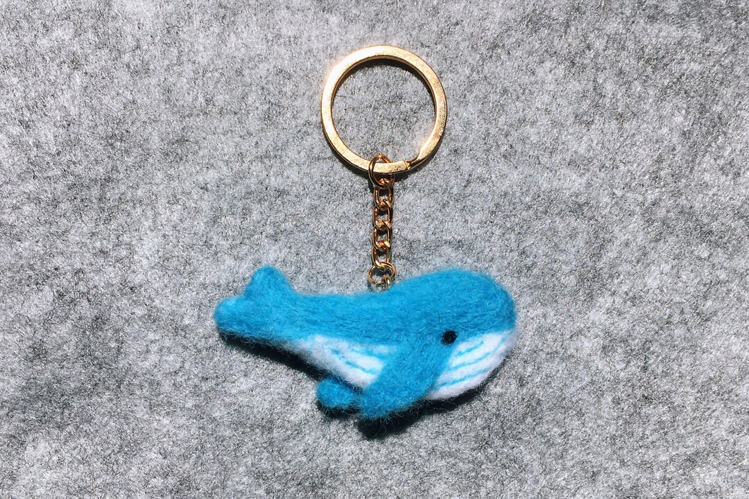 Whale Wool Felt, Whale Miniature, Whale Key Ring, Dolphin Needle ...