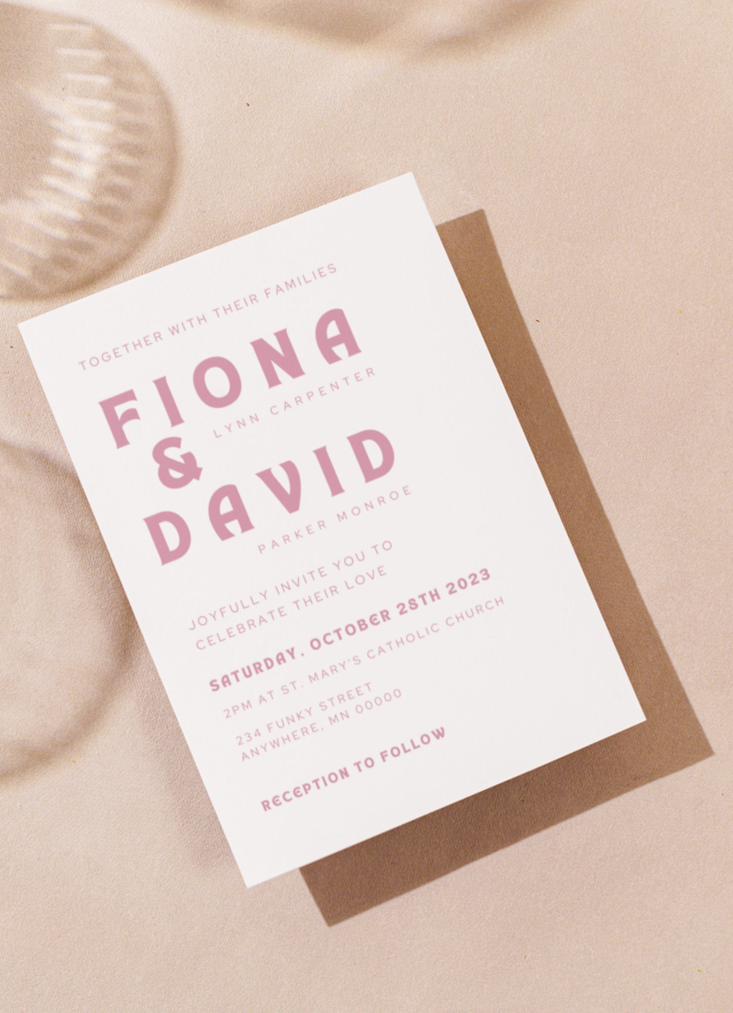 Letterpress Wedding Invitation | Letterpress Wedding Invite | Modern ...