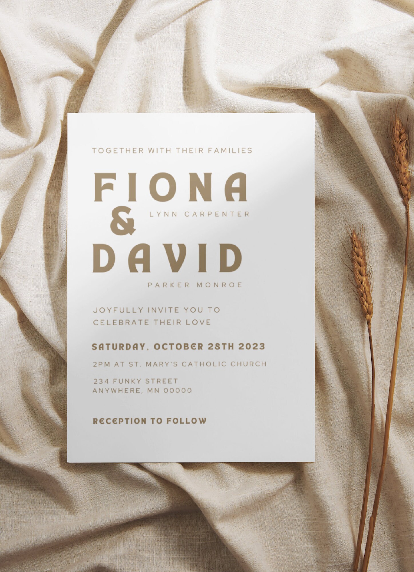 Letterpress Wedding Invitation | Letterpress Wedding Invite | Modern ...