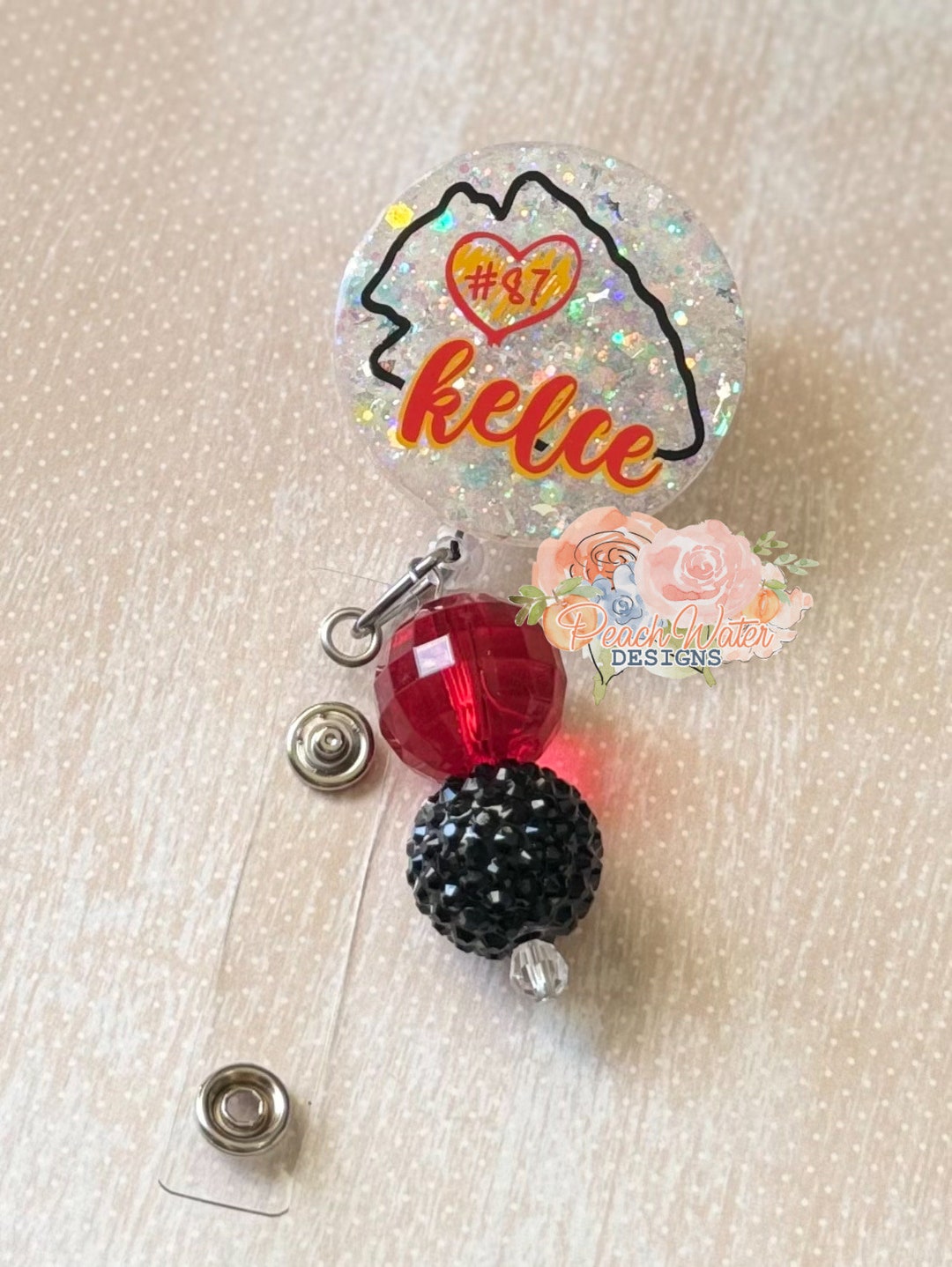 Football Kelce 87 Love Heart Swifty Badge Reel Lanyard - Etsy