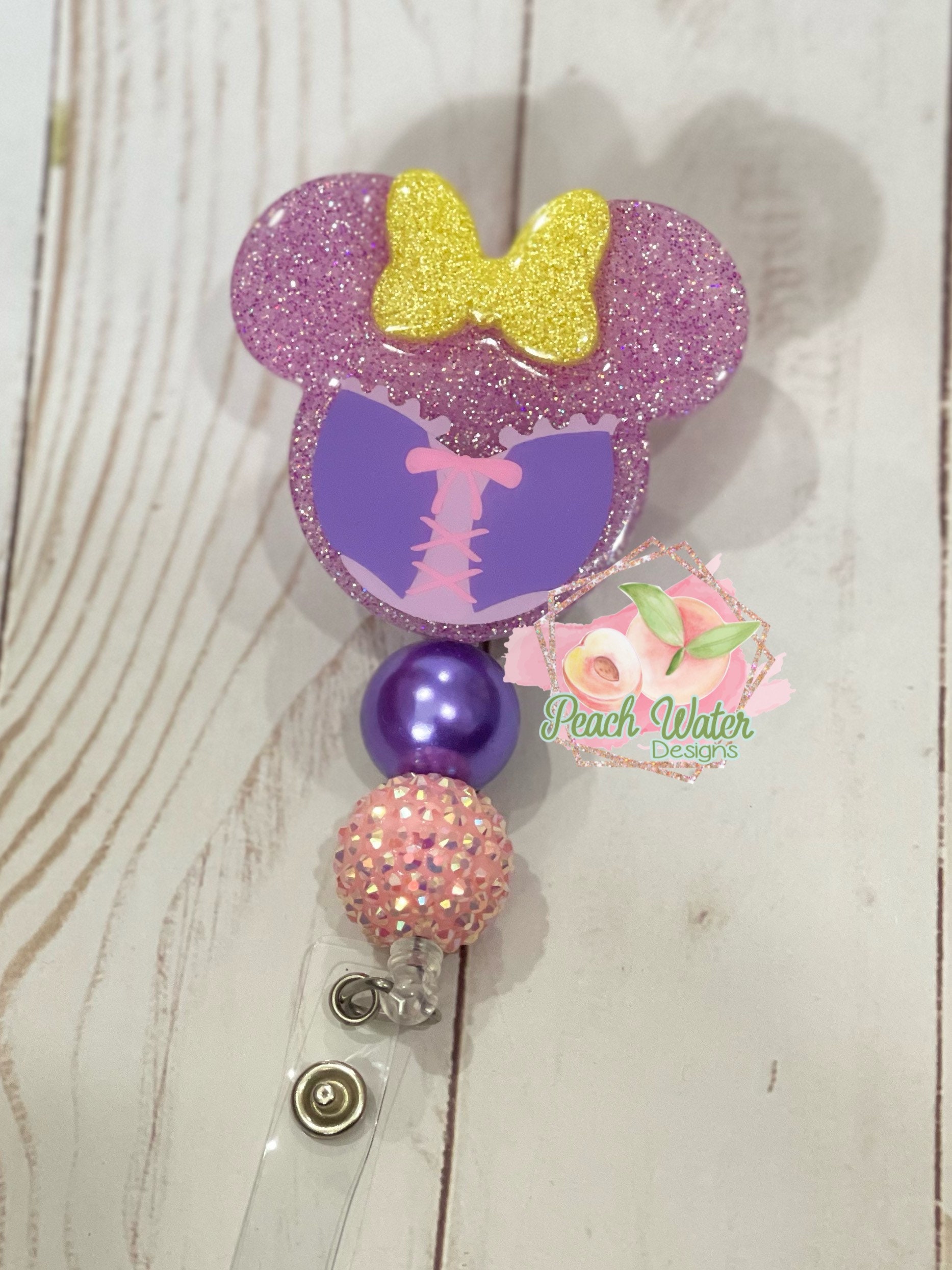 Rapunzel Tangled Flower Mouse Head Badge Reel | Etsy