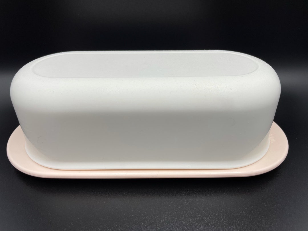 Vintage Tupperware Ivory/rose Butter Dish #2320A - Etsy