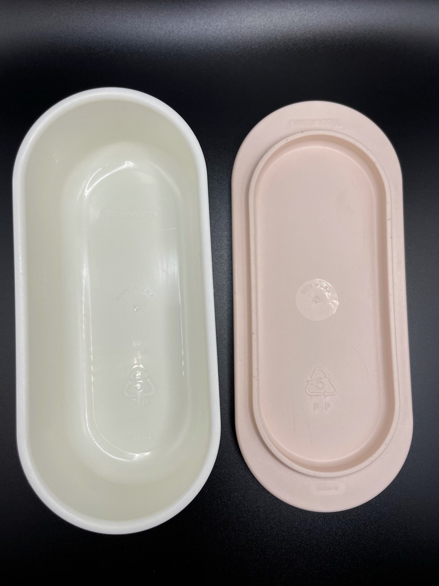 Vintage Tupperware Ivory/rose Butter Dish 2320A - Etsy